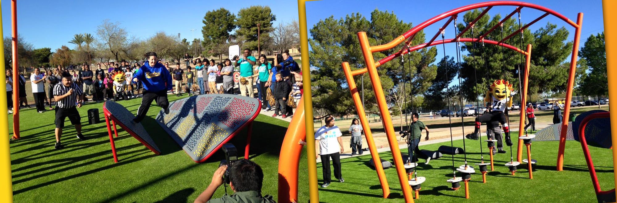 Accept the Challenge with outdoor obstacle courses